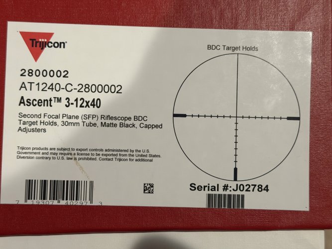 Trijicon ascent 3-12x40 | Hunt Talk